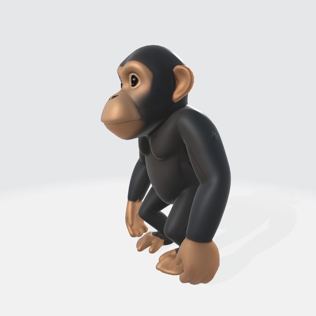 3D Cartoon Chimpanzee Model - TurboSquid 2272273