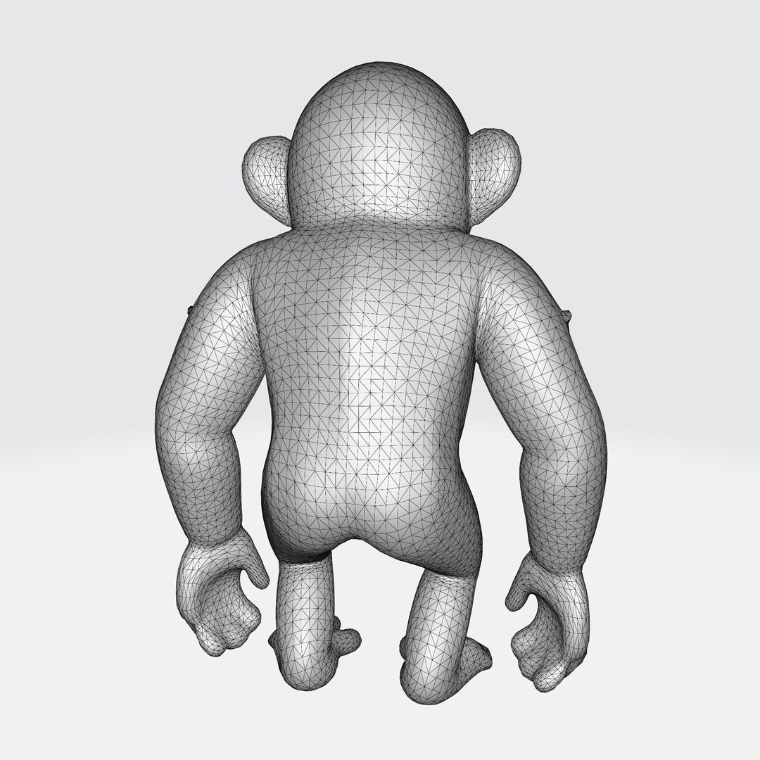 3D Cartoon Chimpanzee Model - TurboSquid 2272273