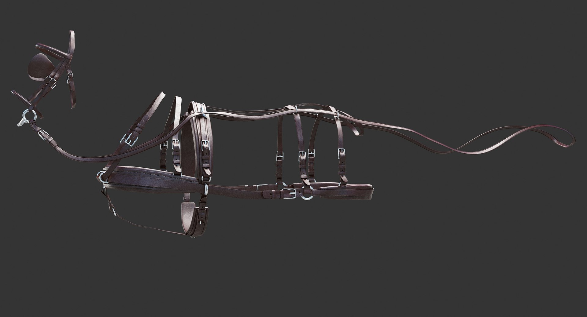 Harness Horse Modeled 3D Model - TurboSquid 1333710