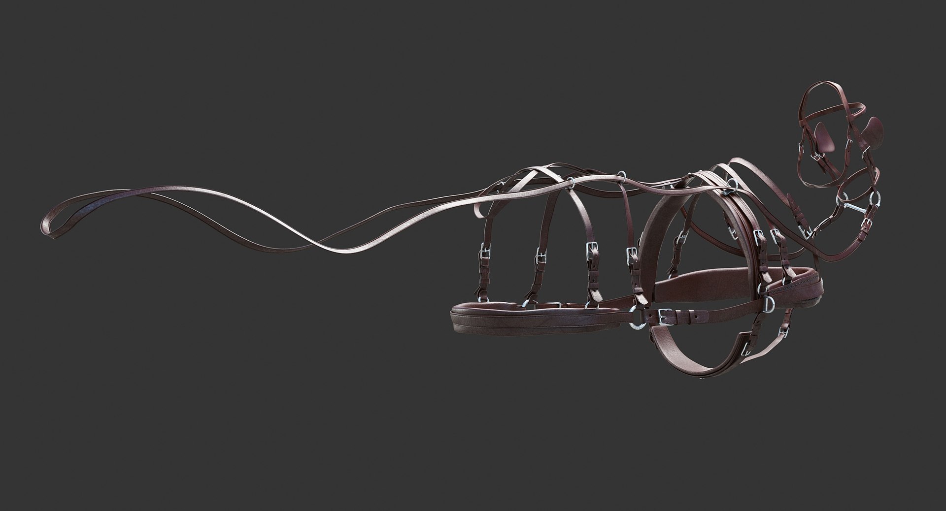 Harness Horse Modeled 3D Model - TurboSquid 1333710