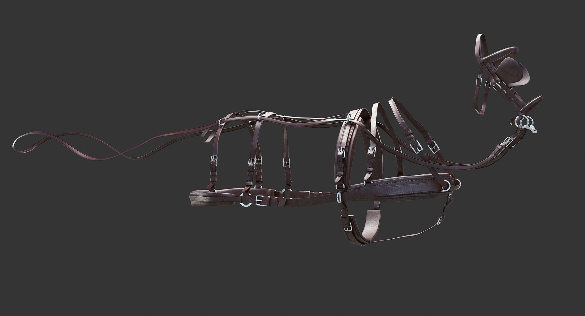 Harness Horse Modeled 3D Model - TurboSquid 1333710