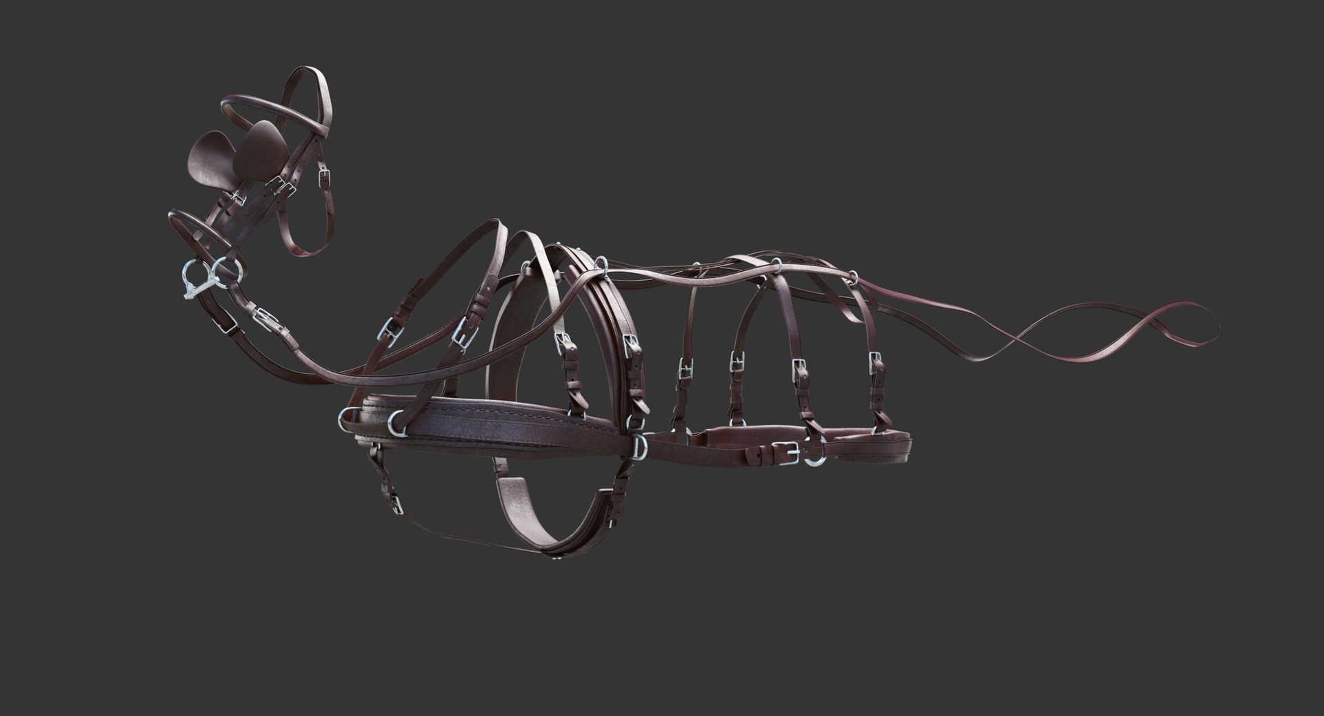 Harness Horse Modeled 3D Model - TurboSquid 1333710