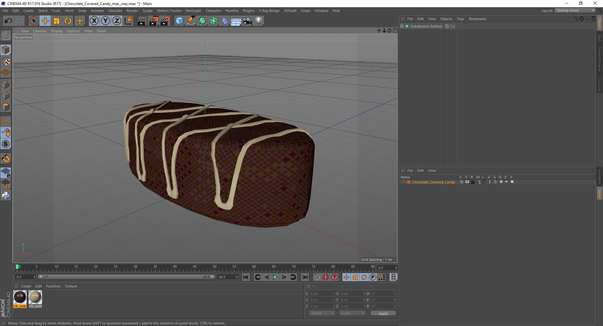 Chocolate Covered Candy 3D Model - TurboSquid 2279366
