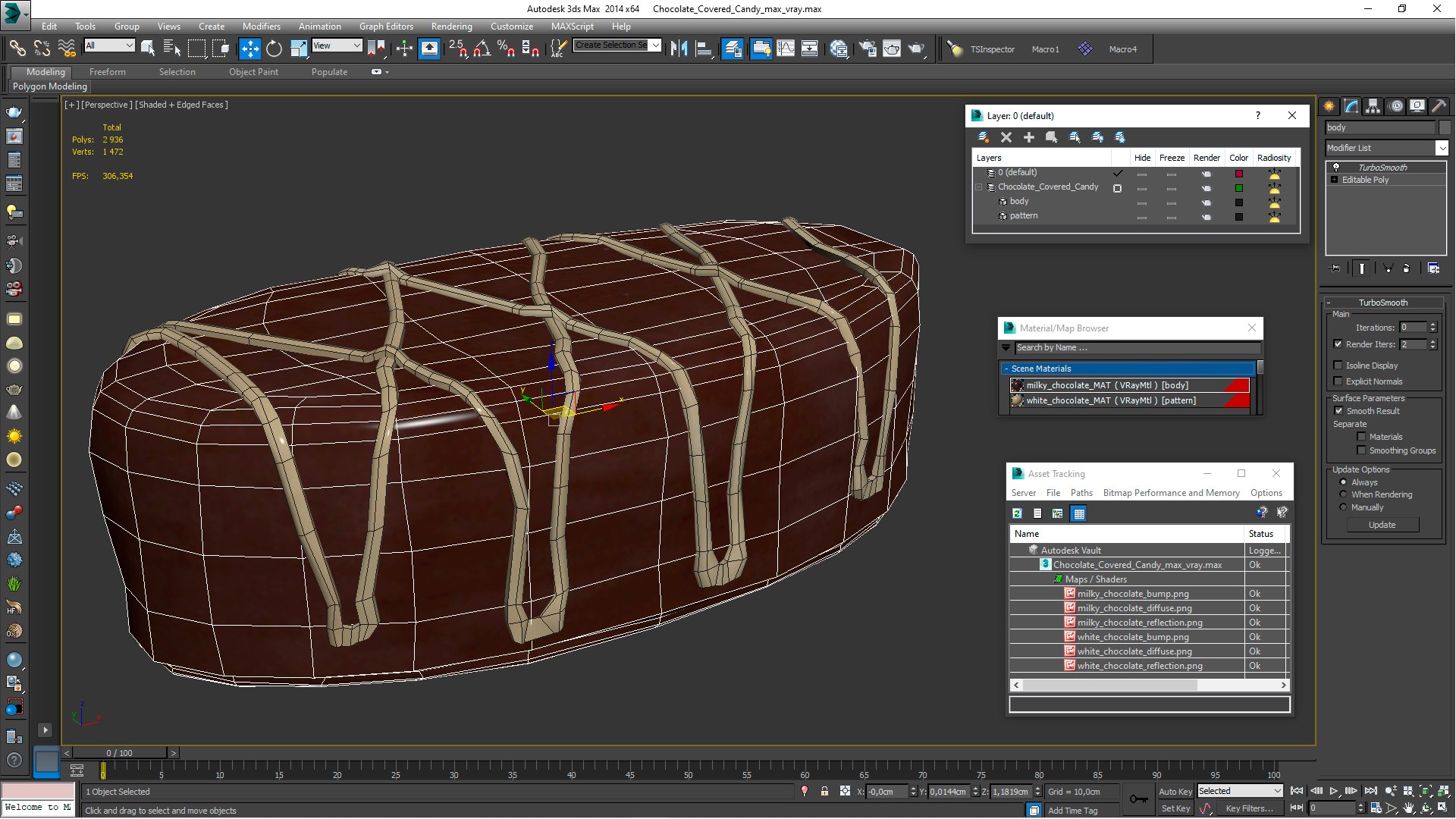 Chocolate Covered Candy 3D Model - TurboSquid 2279366