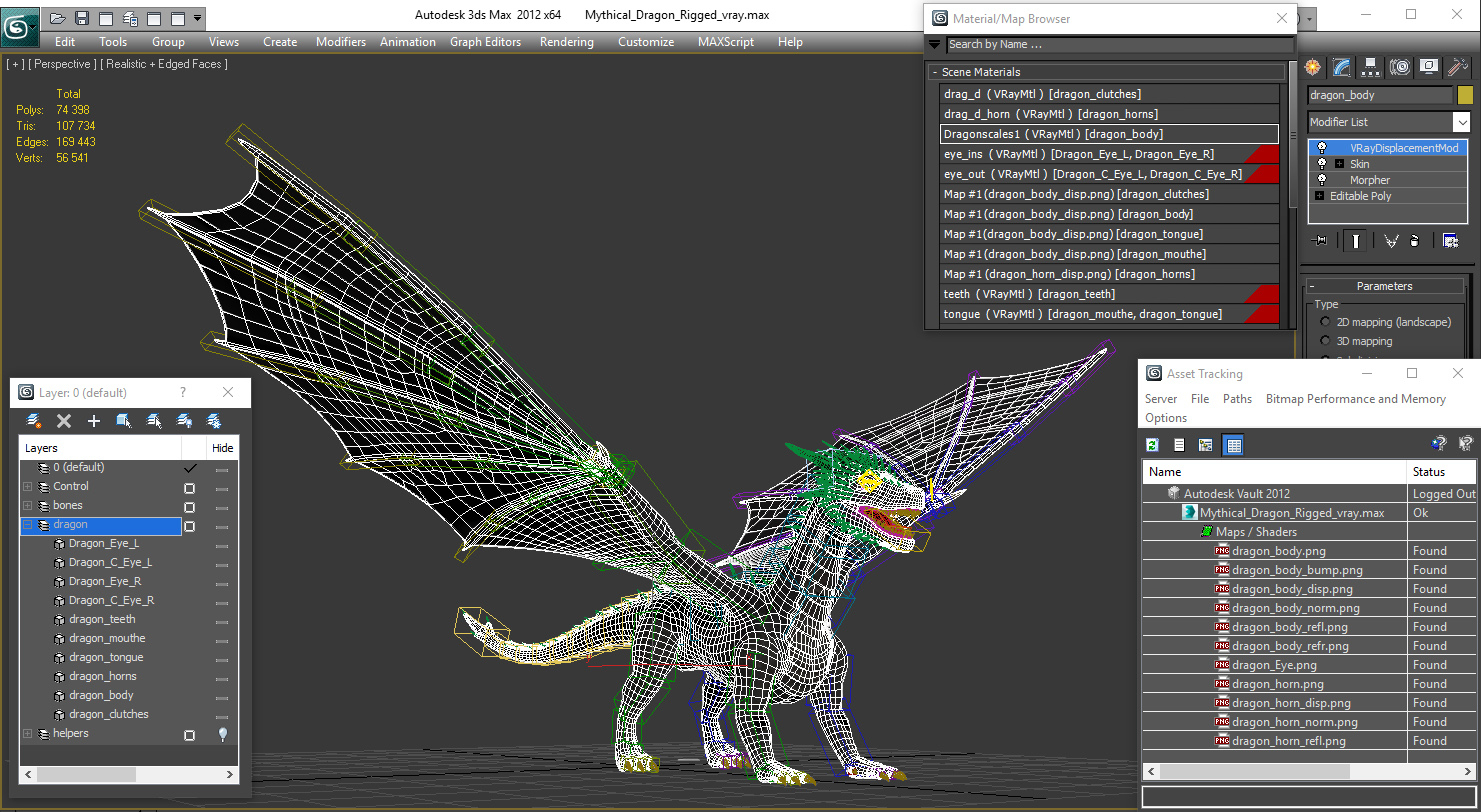 3D mythical dragon rigged model - TurboSquid 1332773