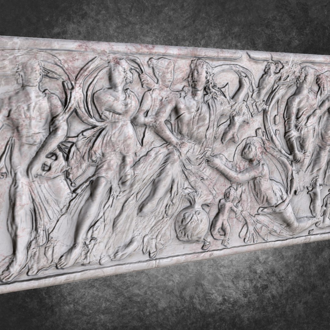3d Greek Bas-relief