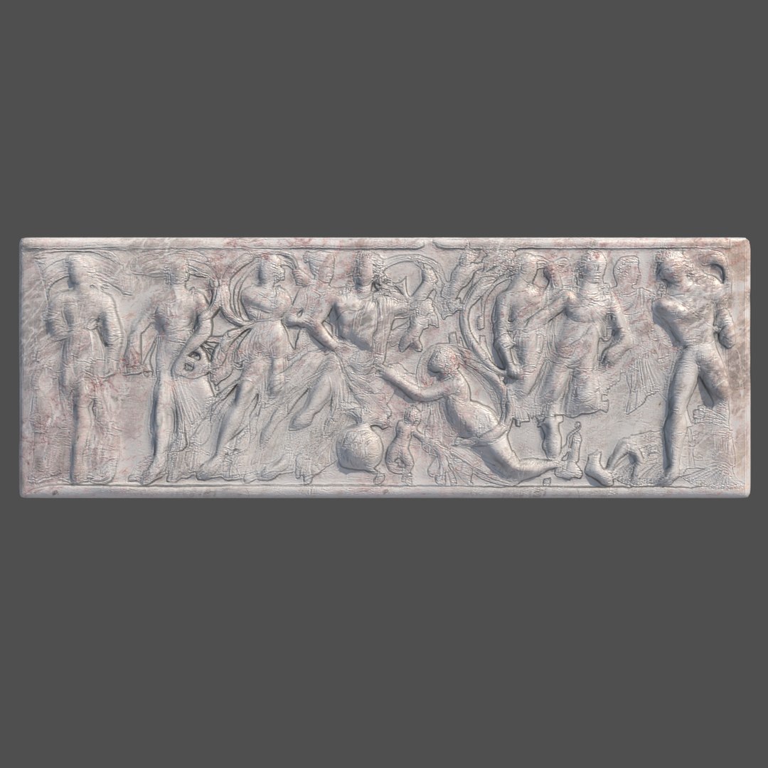 3d Greek Bas-relief