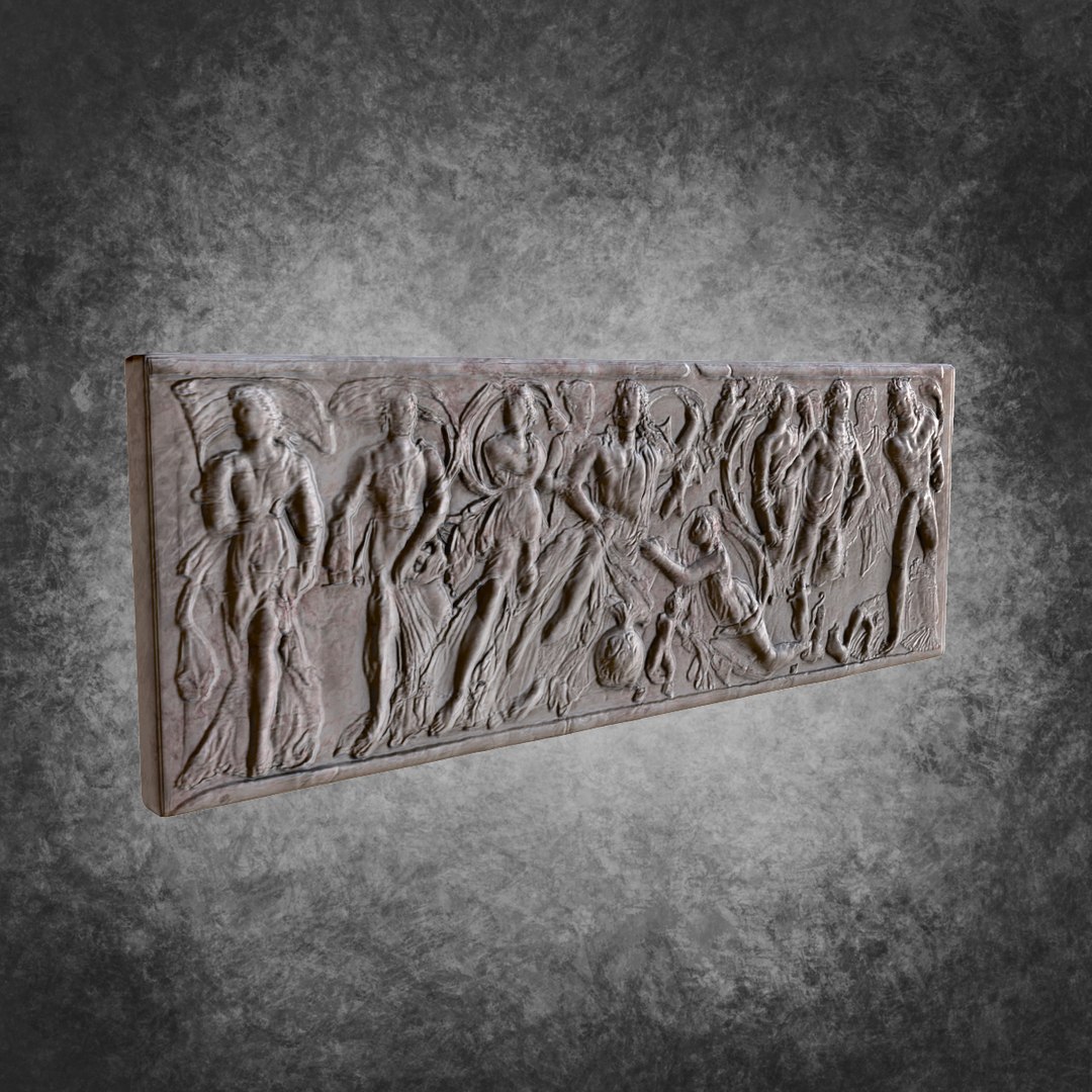 3d Greek Bas-relief