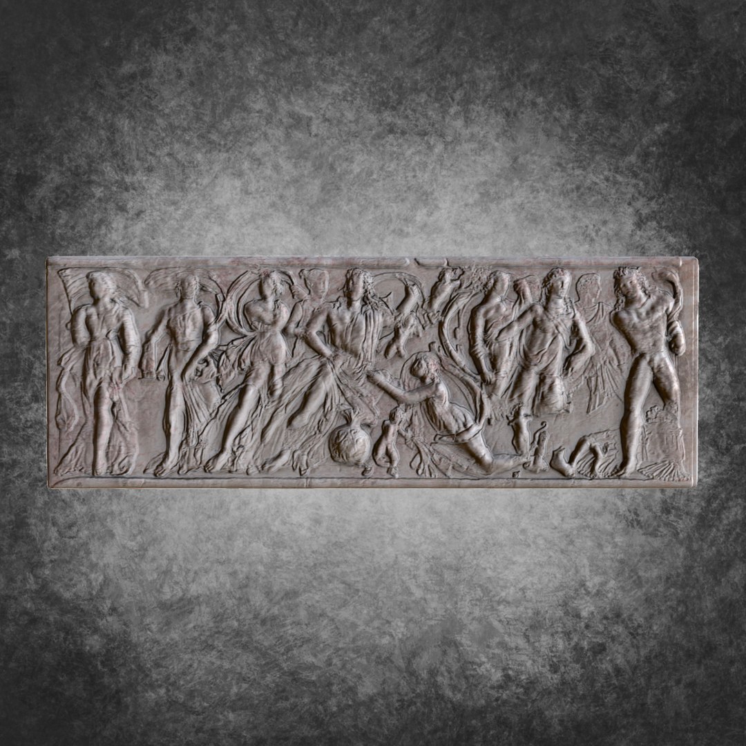3d Greek Bas-relief