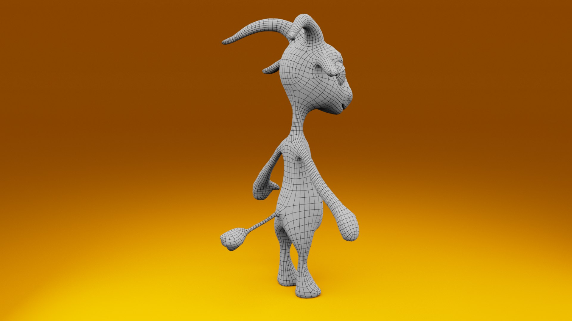 3D Stylized Cartoon Anthropomorphic Goat 3D Model Model - TurboSquid ...