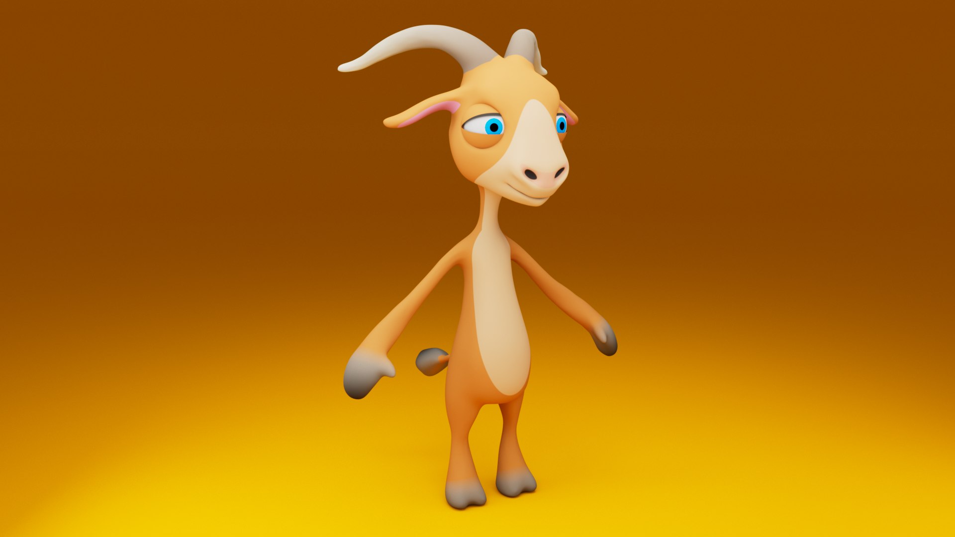 3D Stylized Cartoon Anthropomorphic Goat 3D Model Model - TurboSquid ...