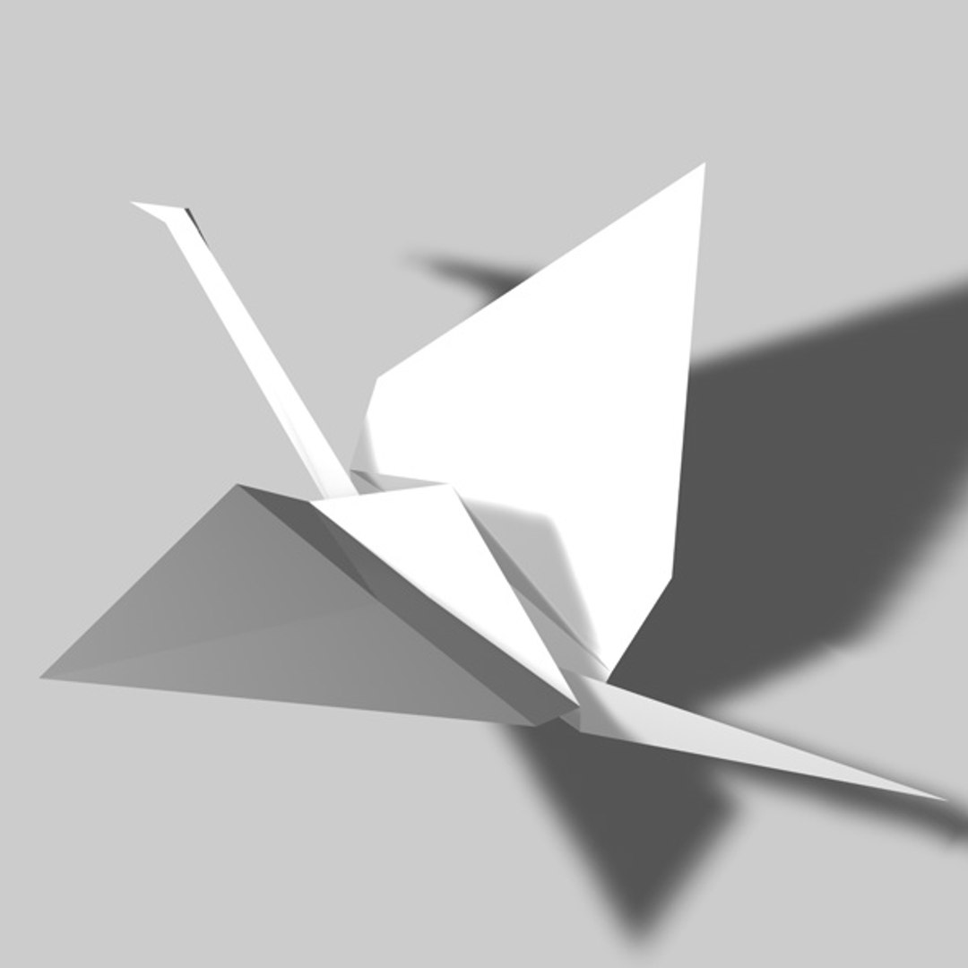 3d Model Paper Crane