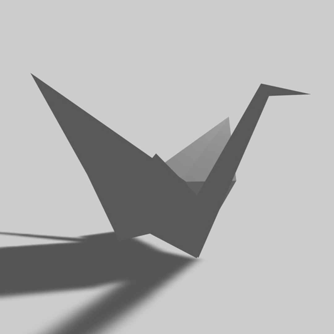 3d Model Paper Crane