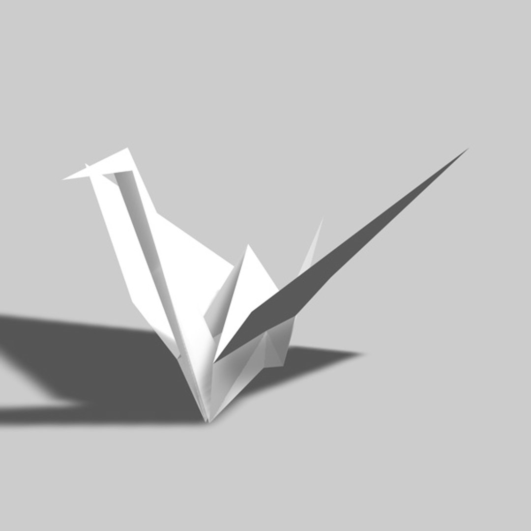 3d Model Paper Crane