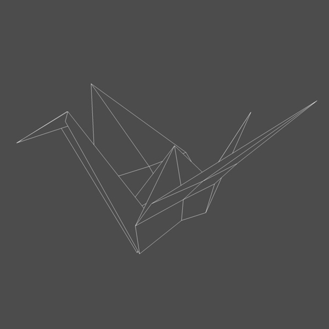 3d Model Paper Crane