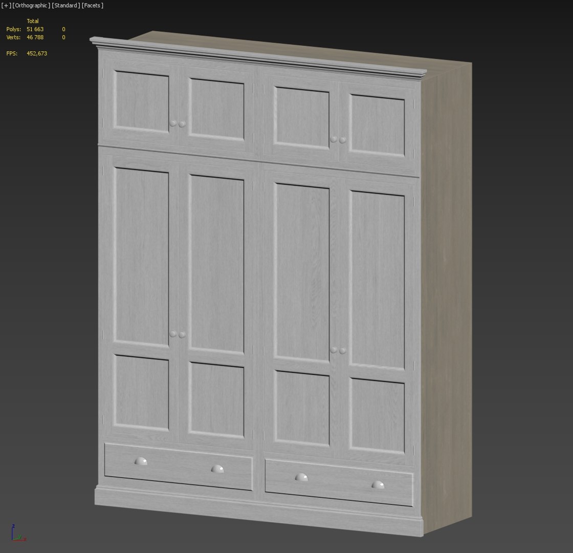 Wardrobe 001 model - TurboSquid 1852791