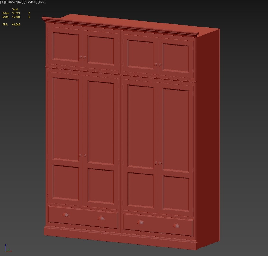 Wardrobe 001 model - TurboSquid 1852791