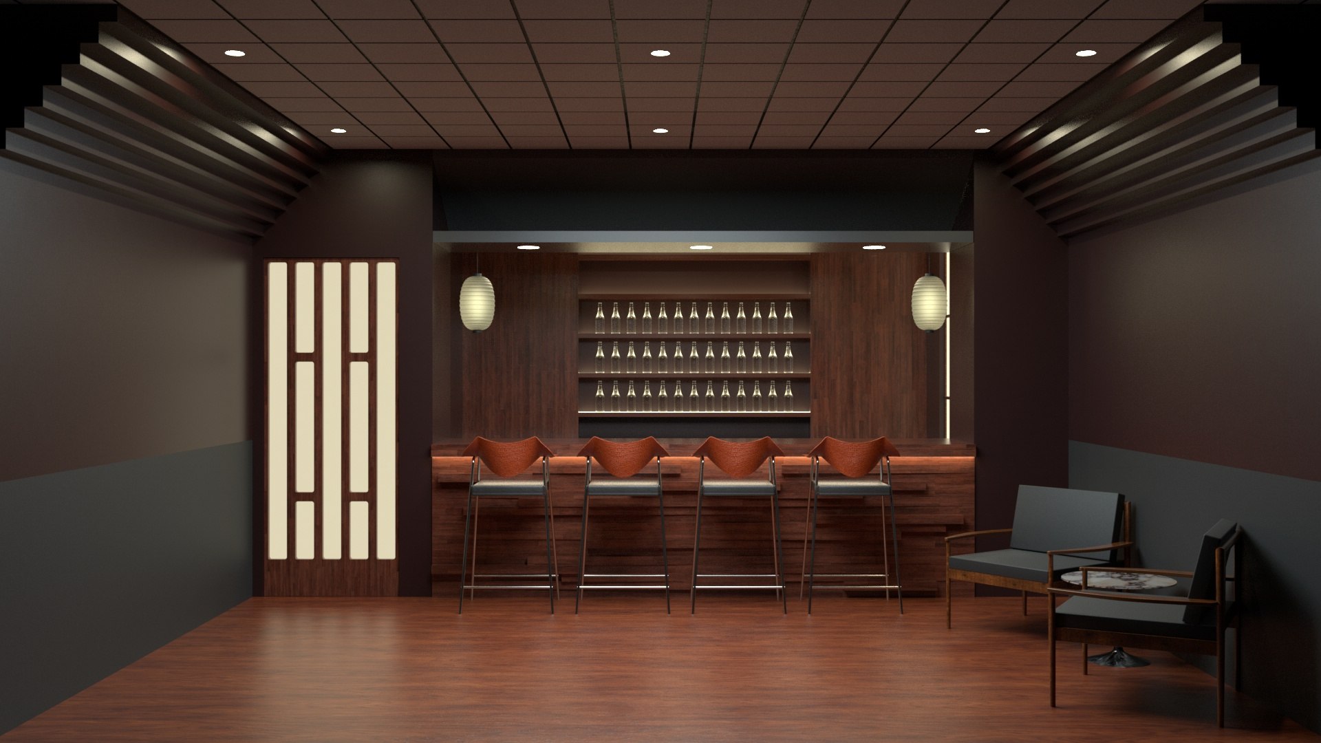 Izakaya Bar Lounge 3D Model - TurboSquid 1911785