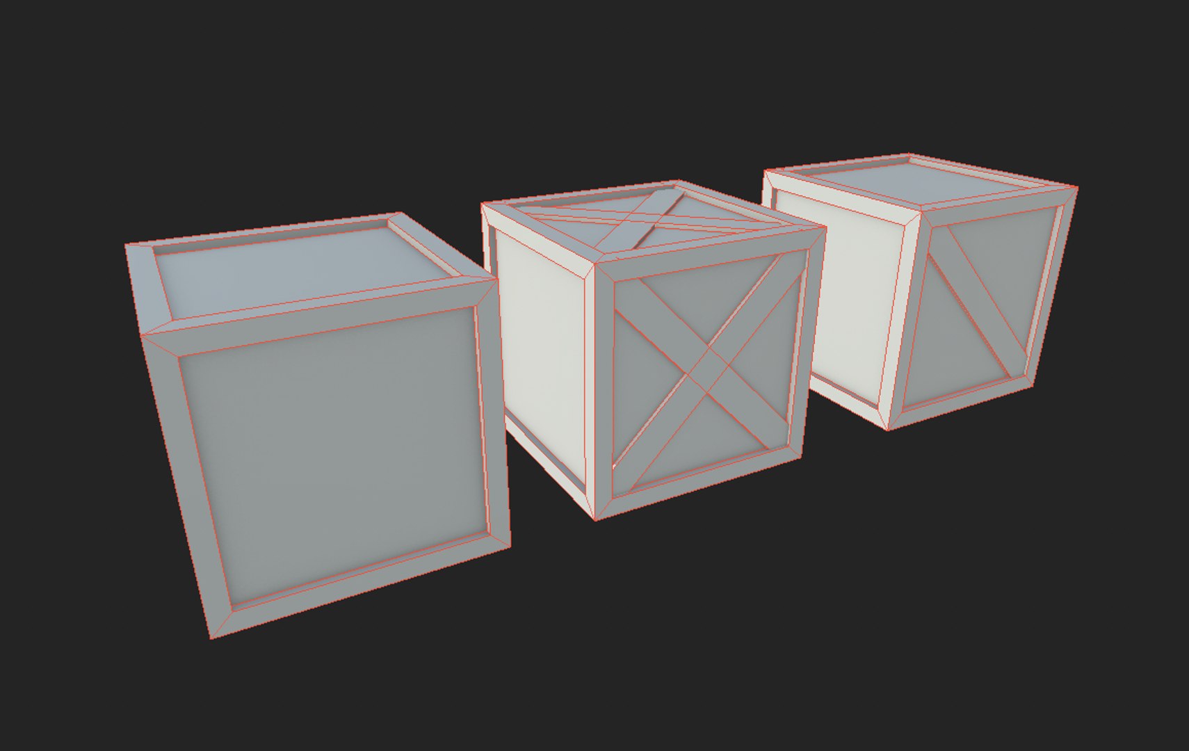 3D Wood Boxes Model - TurboSquid 1418297