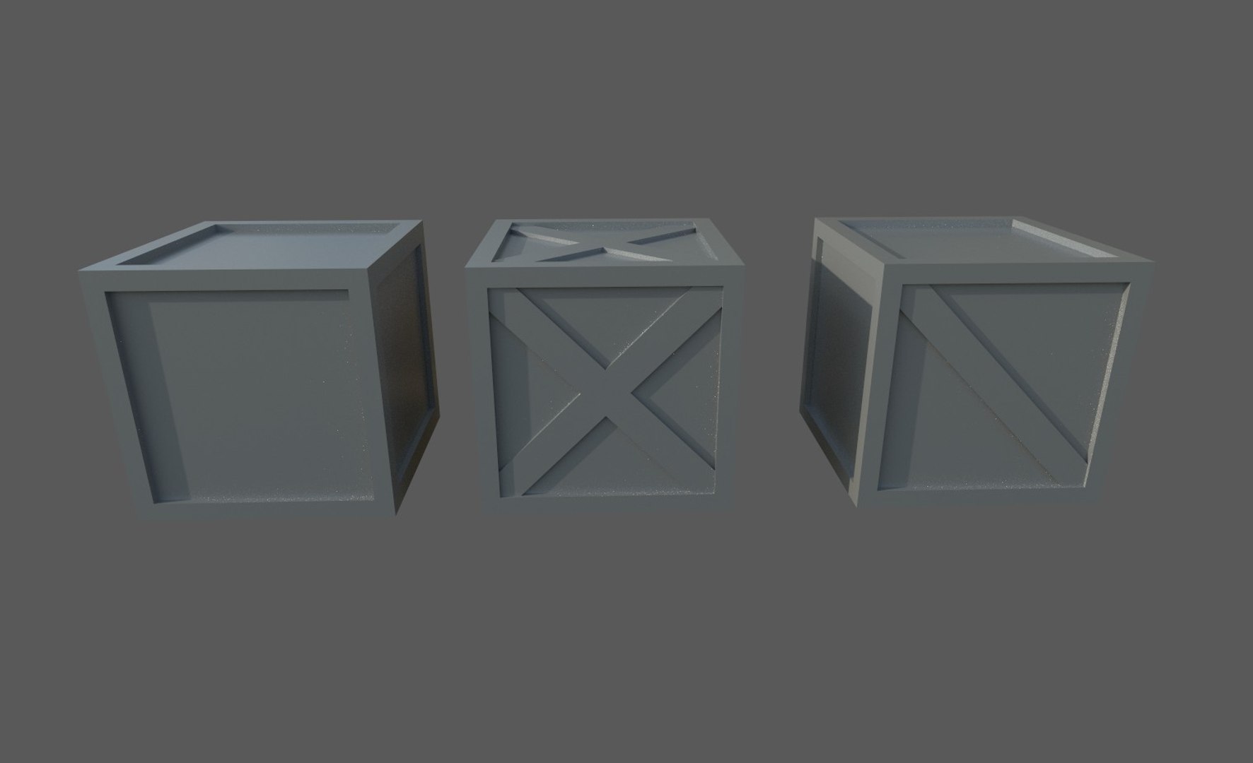 3D Wood Boxes Model - TurboSquid 1418297