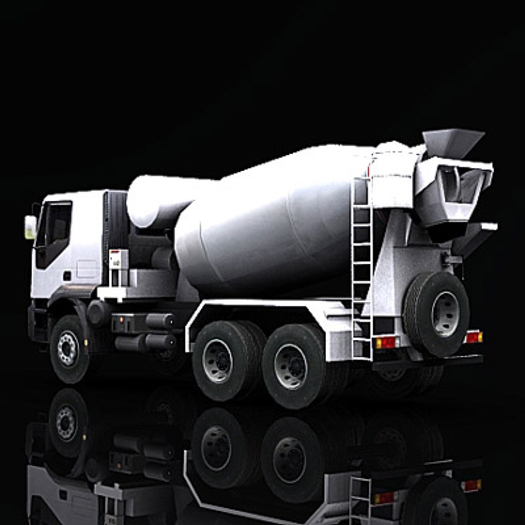 3d mixer truck