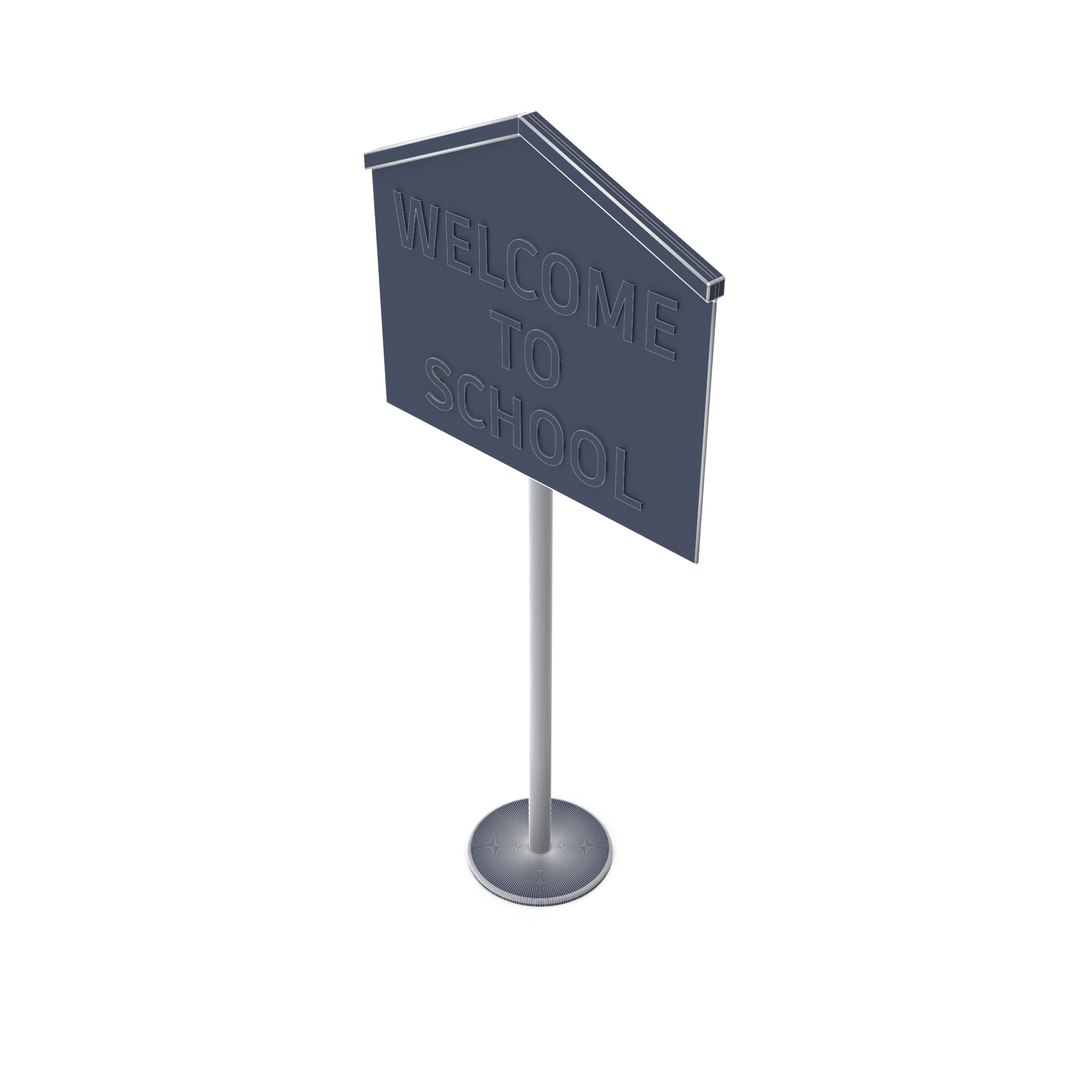 3D 3D Model Of Wooden Sign With Metal Stand - TurboSquid 2305367