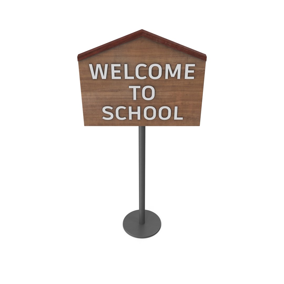 3D 3D Model Of Wooden Sign With Metal Stand - TurboSquid 2305367