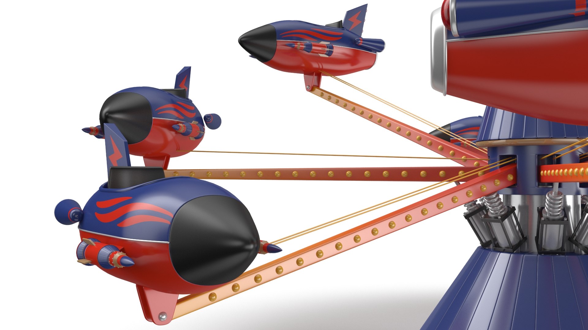 3D Rocket Carousel Amusement Park - TurboSquid 1185311