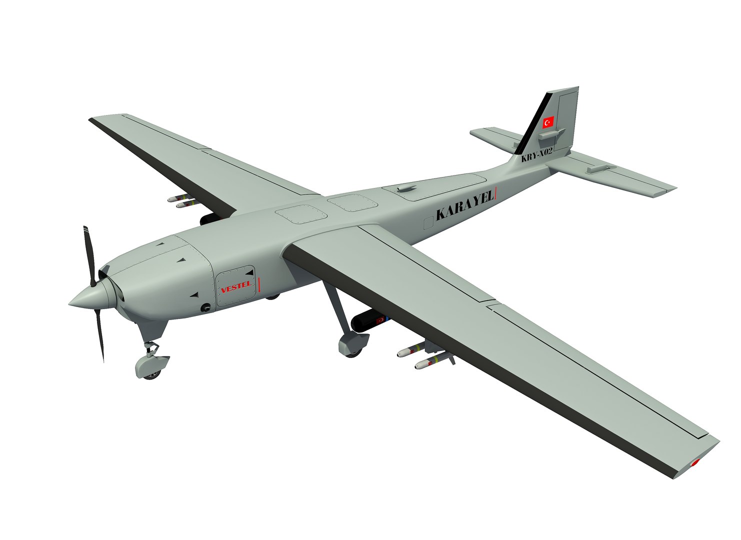 3D Vestel Karayel Uav - TurboSquid 1397062