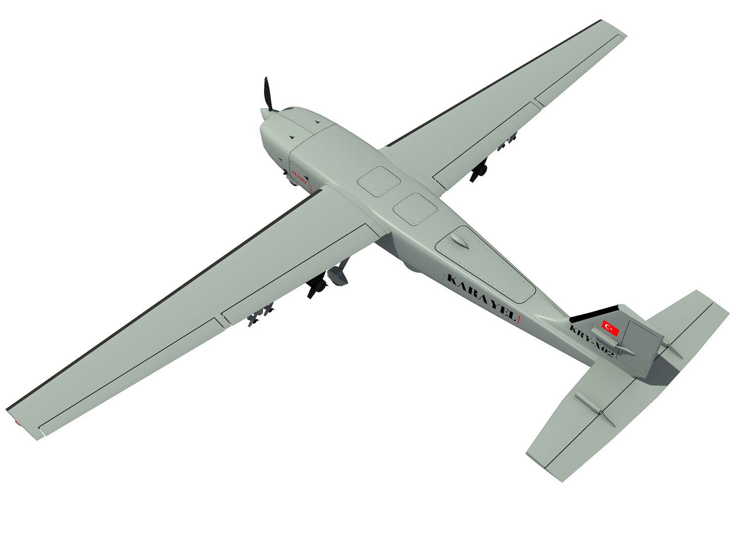 3D Vestel Karayel Uav - TurboSquid 1397062