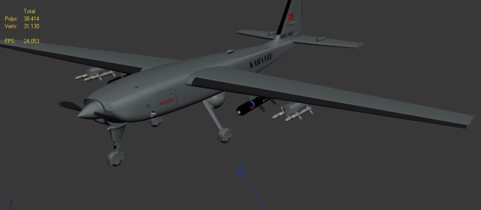 3D Vestel Karayel Uav - TurboSquid 1397062