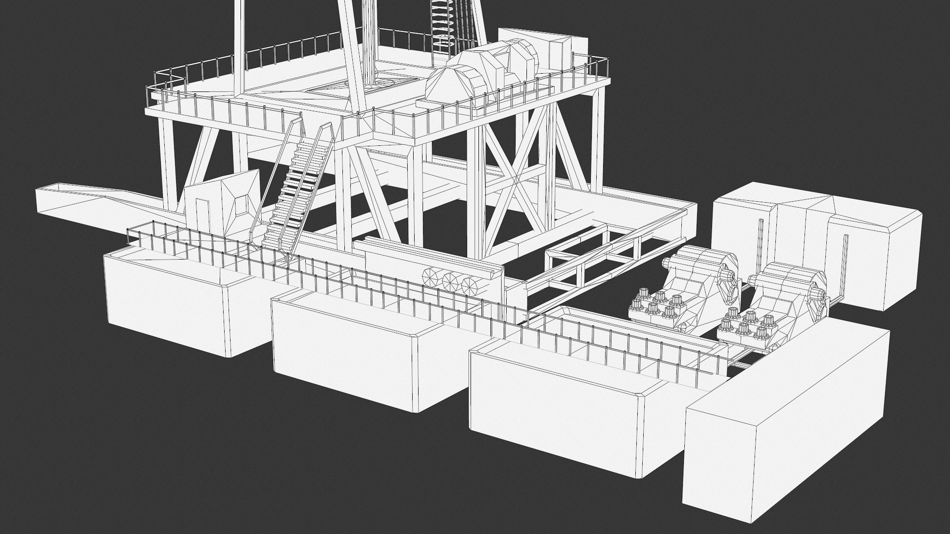3D Model Drilling Rig - TurboSquid 1237706