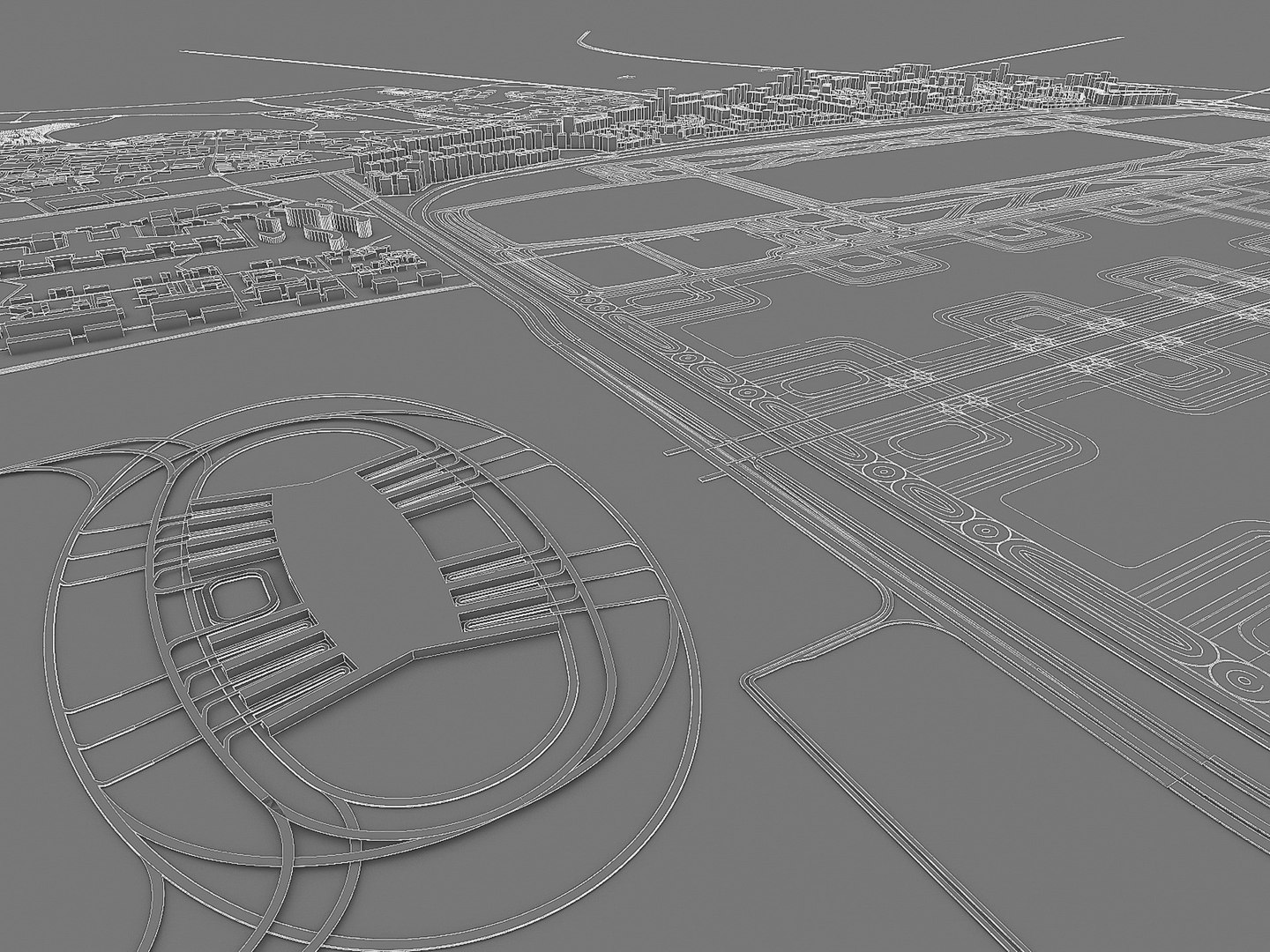 3D International Airport Runway Model - TurboSquid 1751220