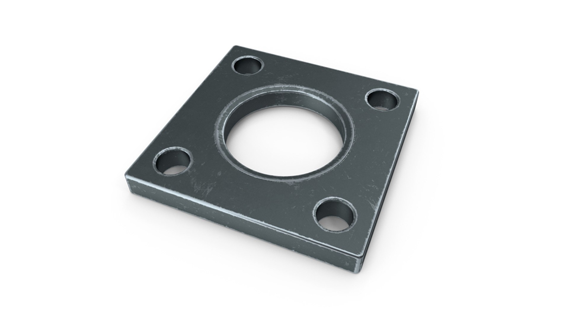 Square Flange Steel Medieva PBR 3D Model - TurboSquid 2299822