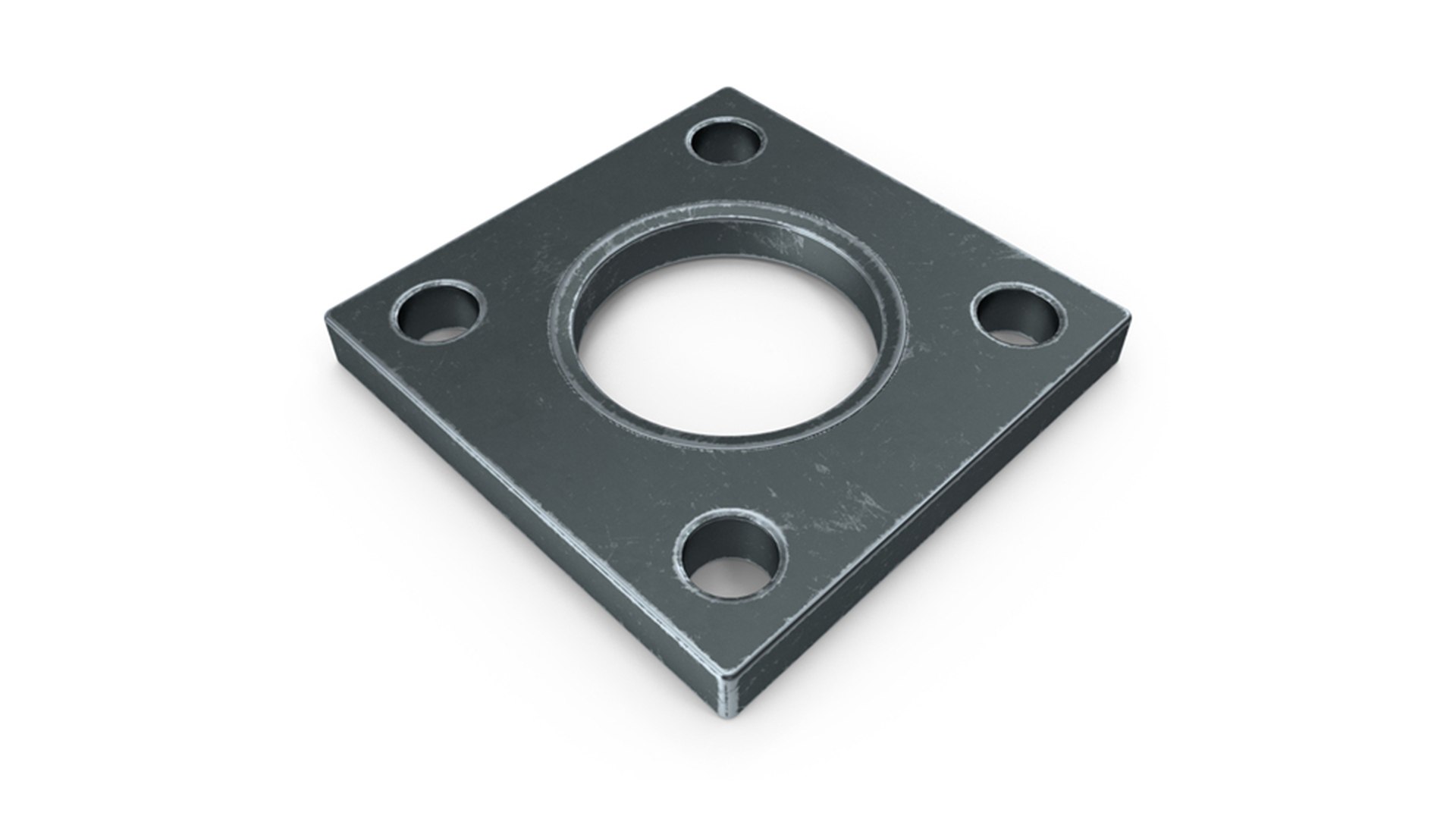 Square Flange Steel Medieva PBR 3D Model - TurboSquid 2299822