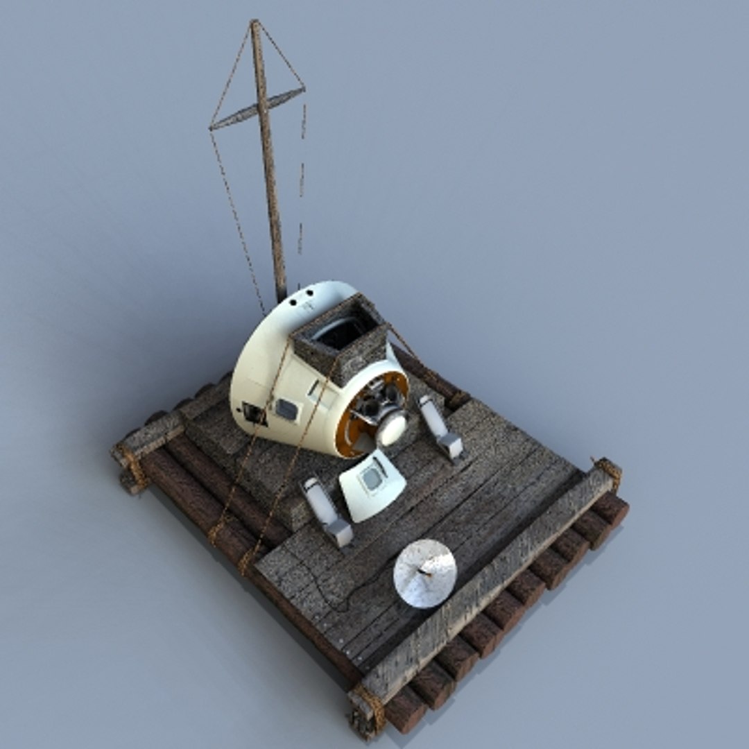 3d 3ds Space Capsule Raft