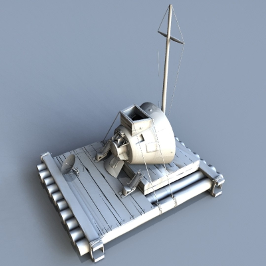 3d 3ds Space Capsule Raft