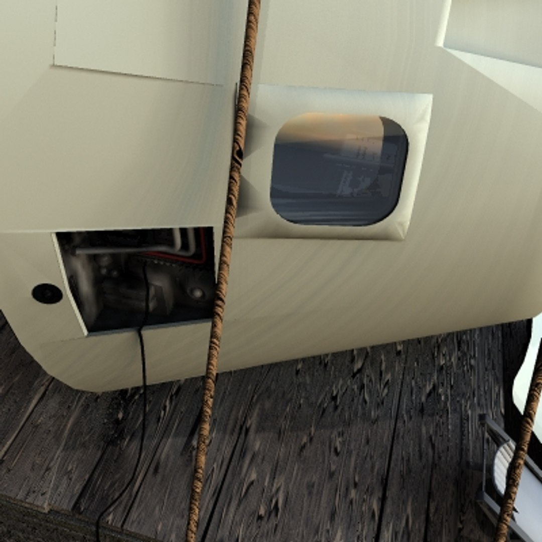 3d 3ds Space Capsule Raft