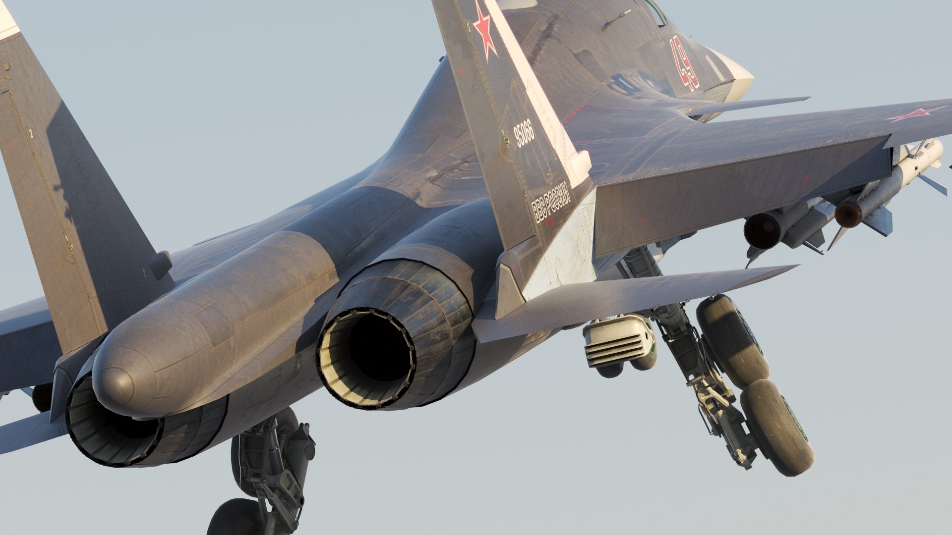 Russian Sukhoi Su-34 Fullback Fighter-bomber Strike Aircraft 3D Model ...
