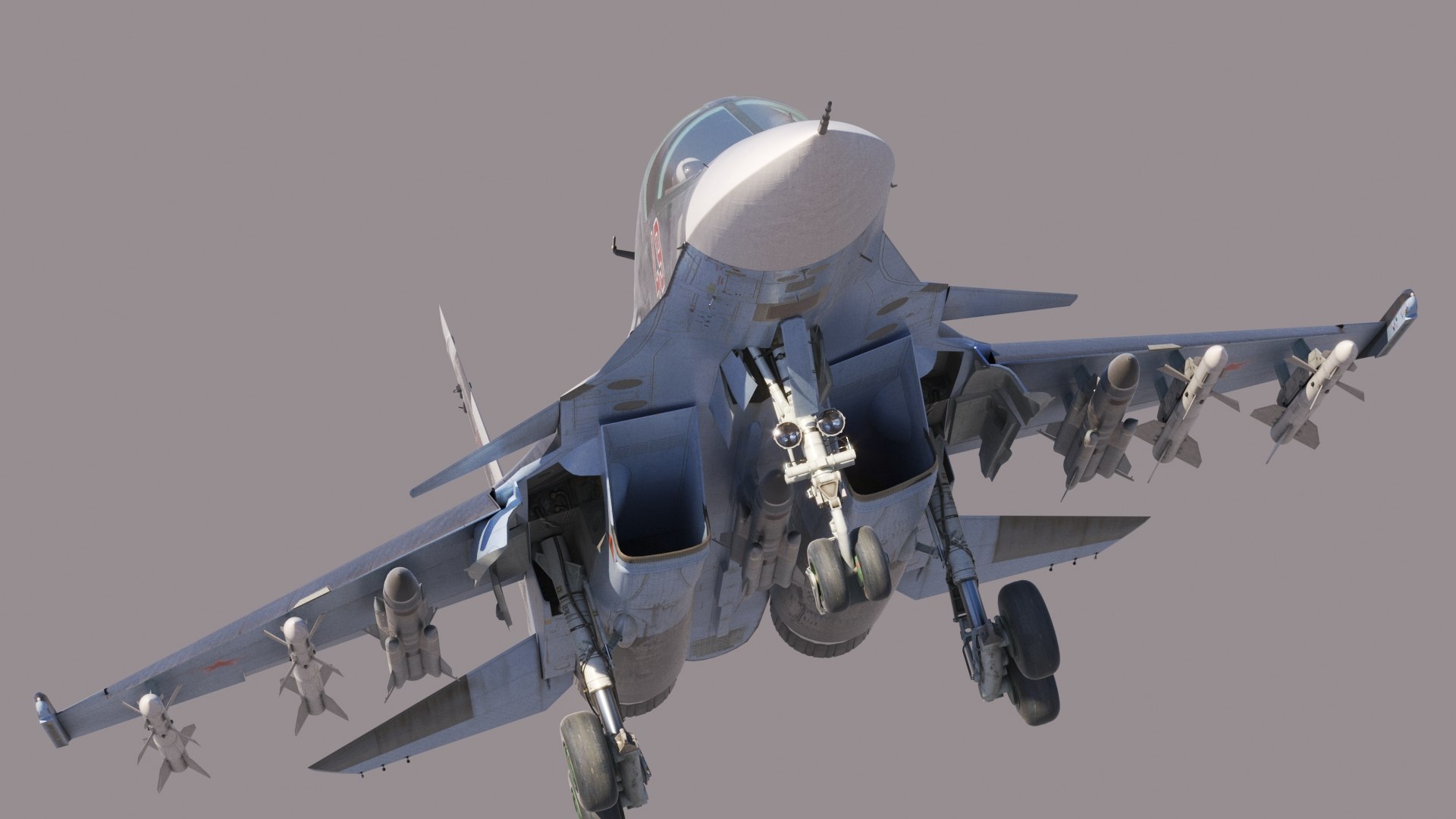 Russian Sukhoi Su-34 Fullback Fighter-bomber Strike Aircraft 3D Model ...