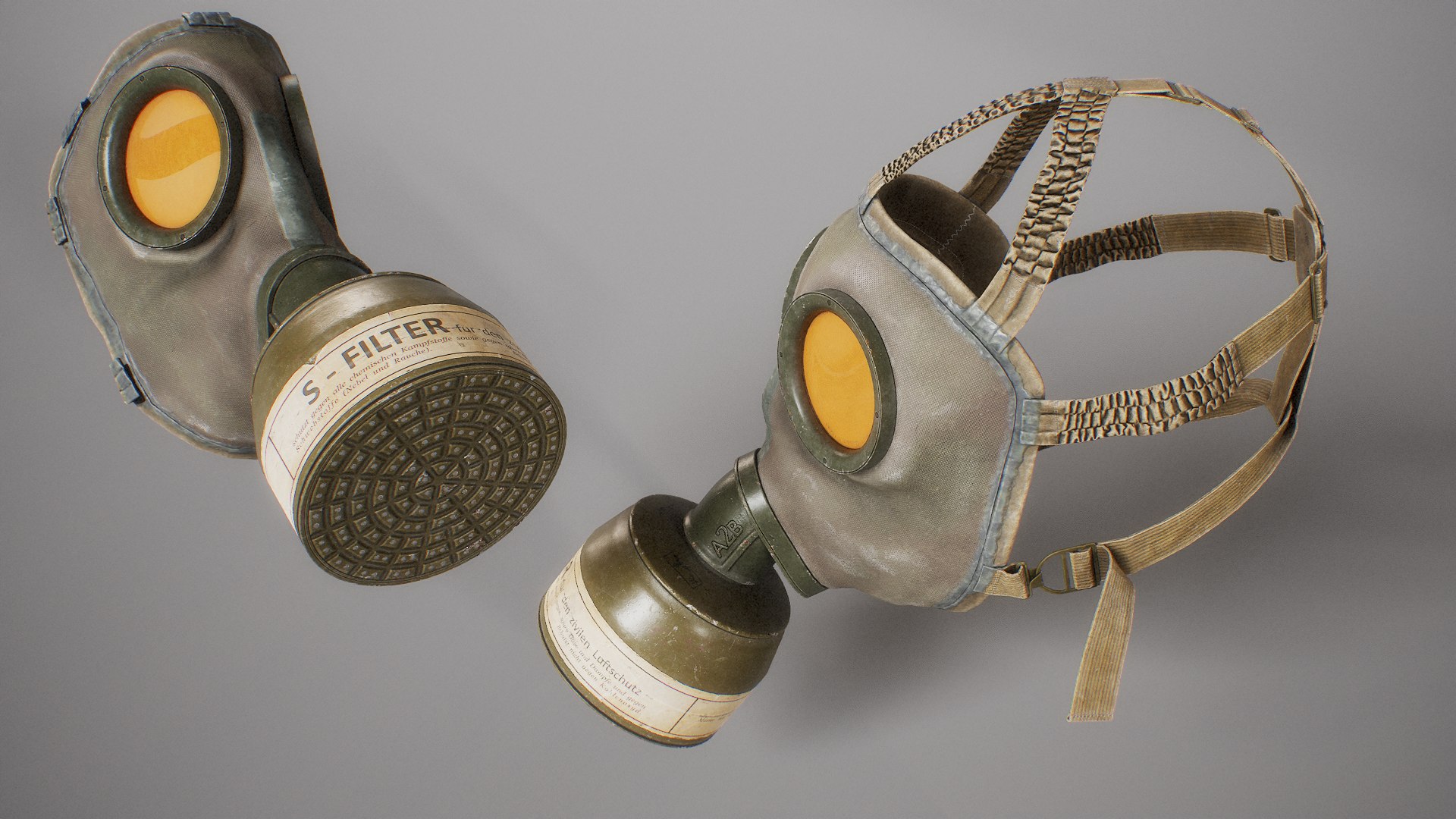 3D German Gas Mask World War II Model - TurboSquid 2232368