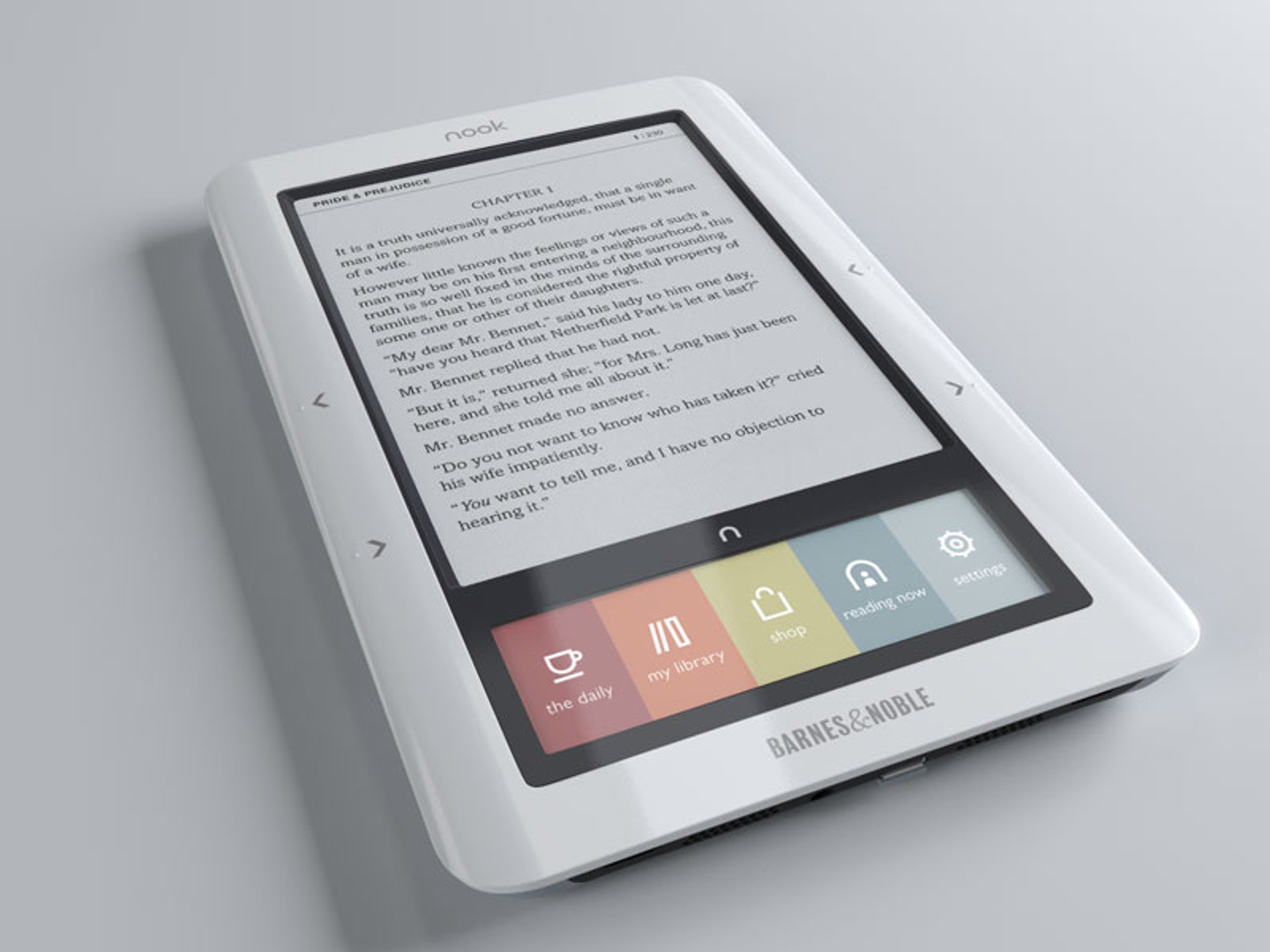 3d model nook ebook reader barnes