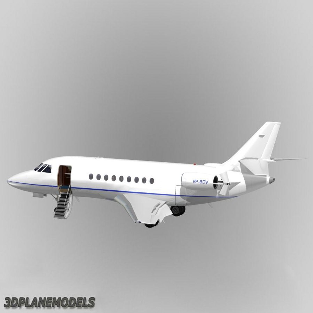 3d Dassault Falcon Business Jet Model