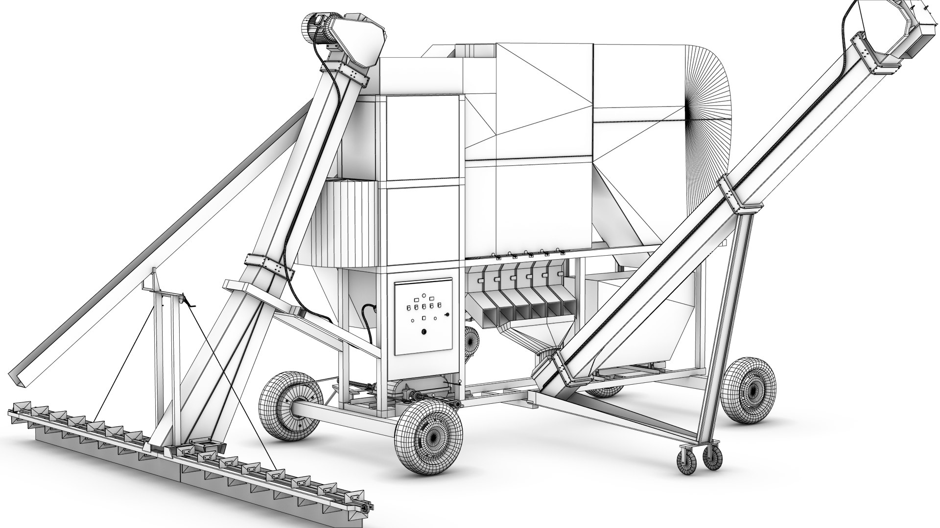 3D Harvester Grain Cleaning Complex - TurboSquid 1824049