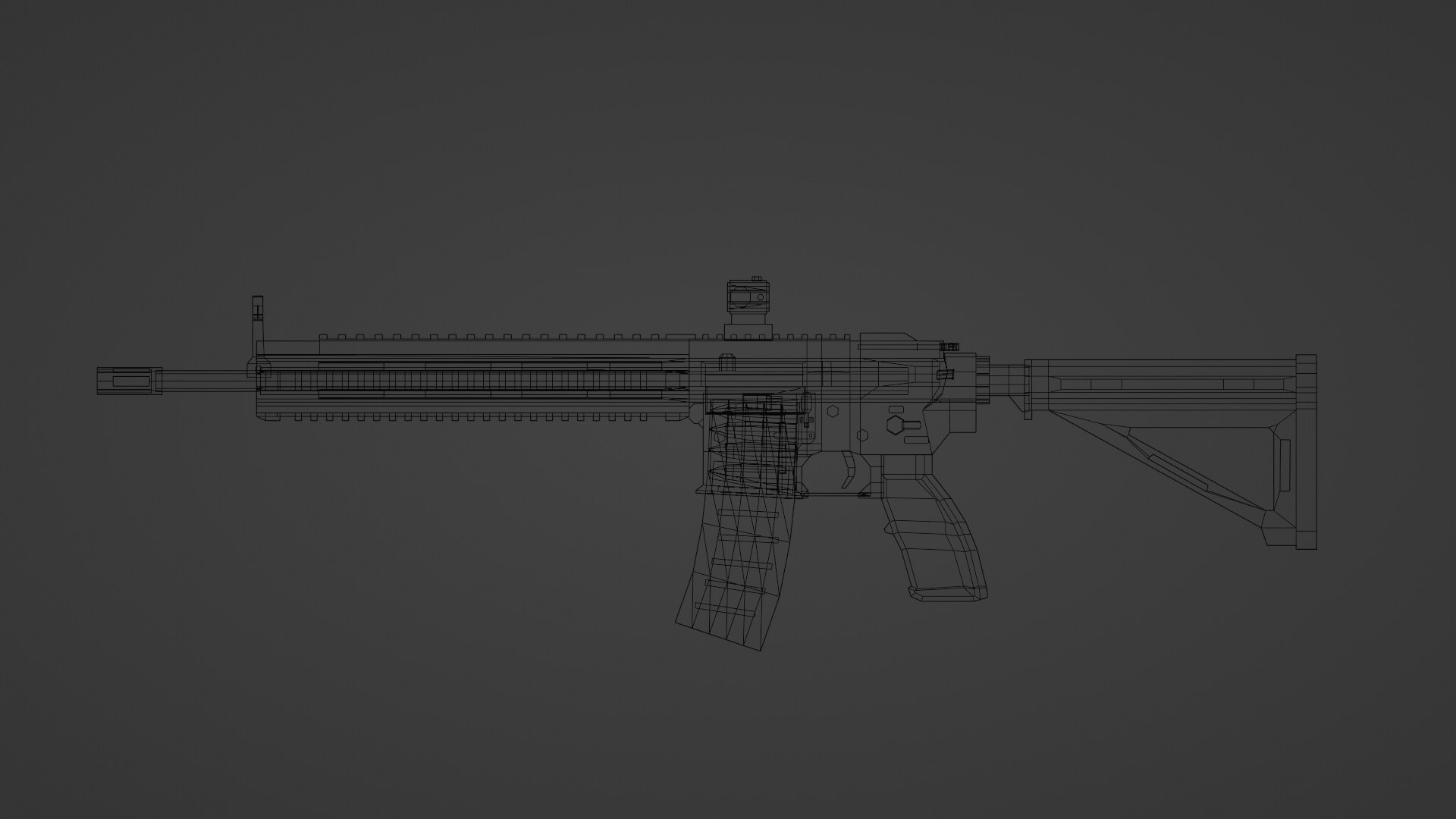 Low Poly Gun Parts Attachments HK416 3D Model - TurboSquid 1991787