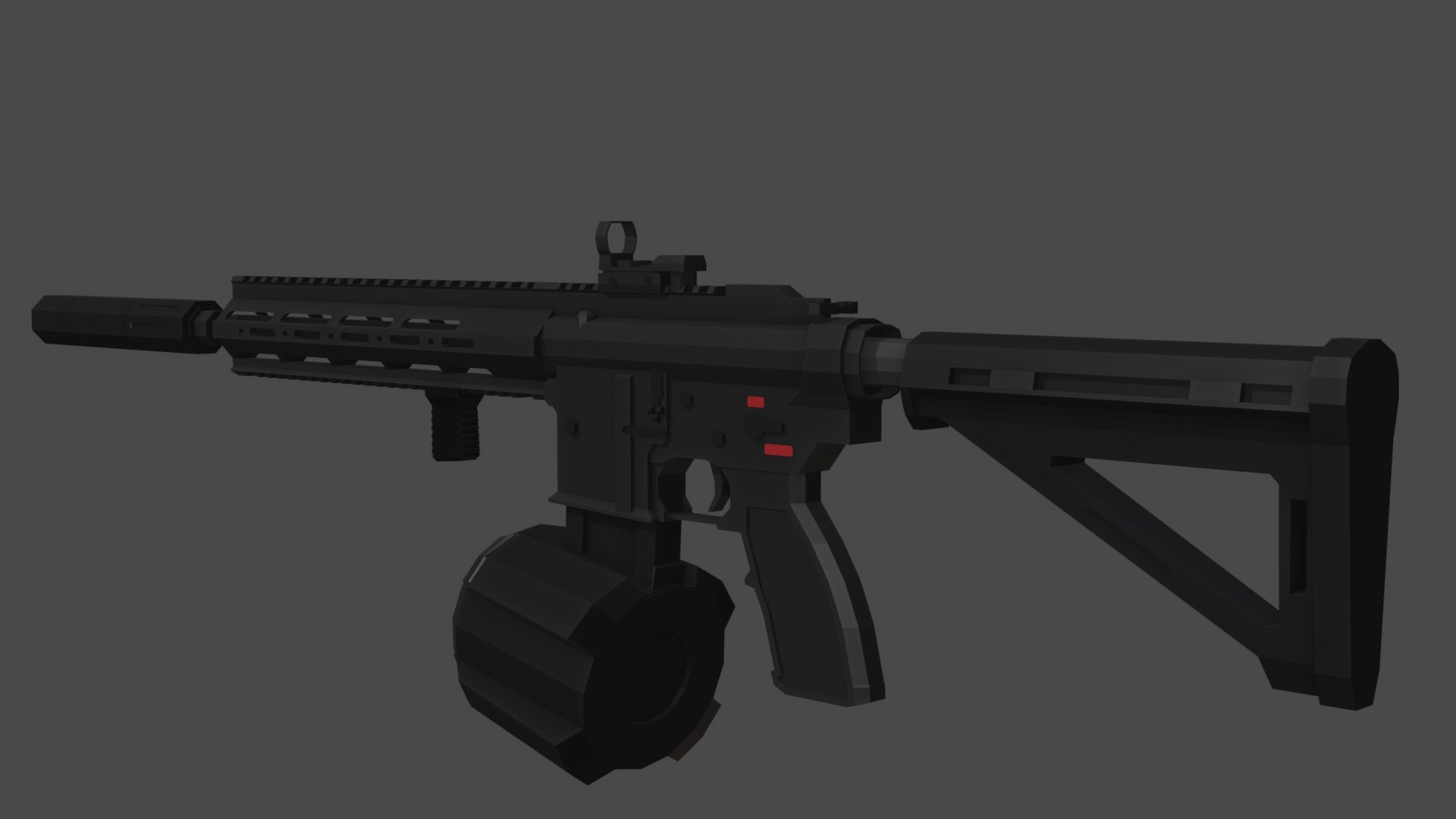 Low Poly Gun Parts Attachments HK416 3D Model - TurboSquid 1991787