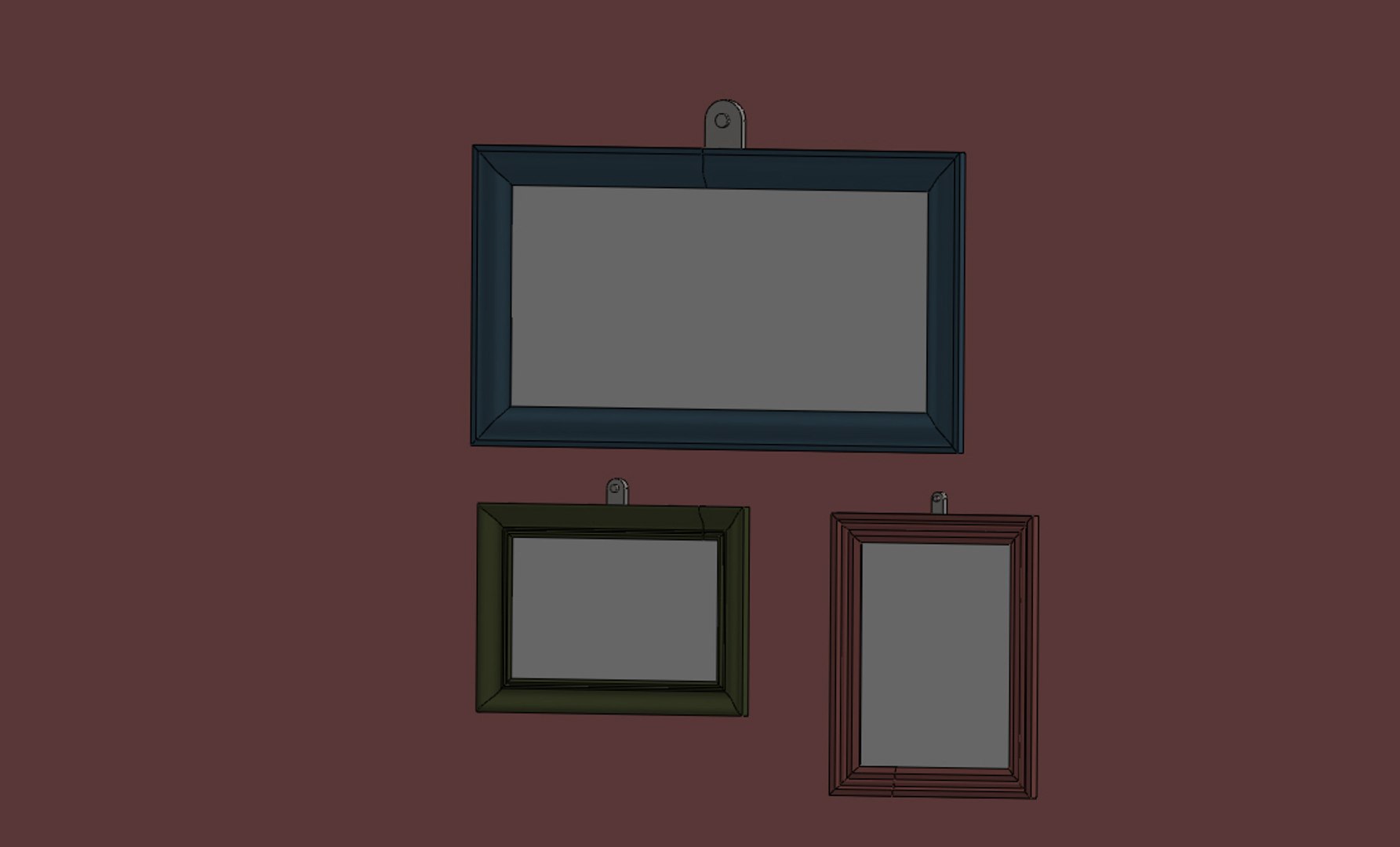 Room Frame Table 3d Model