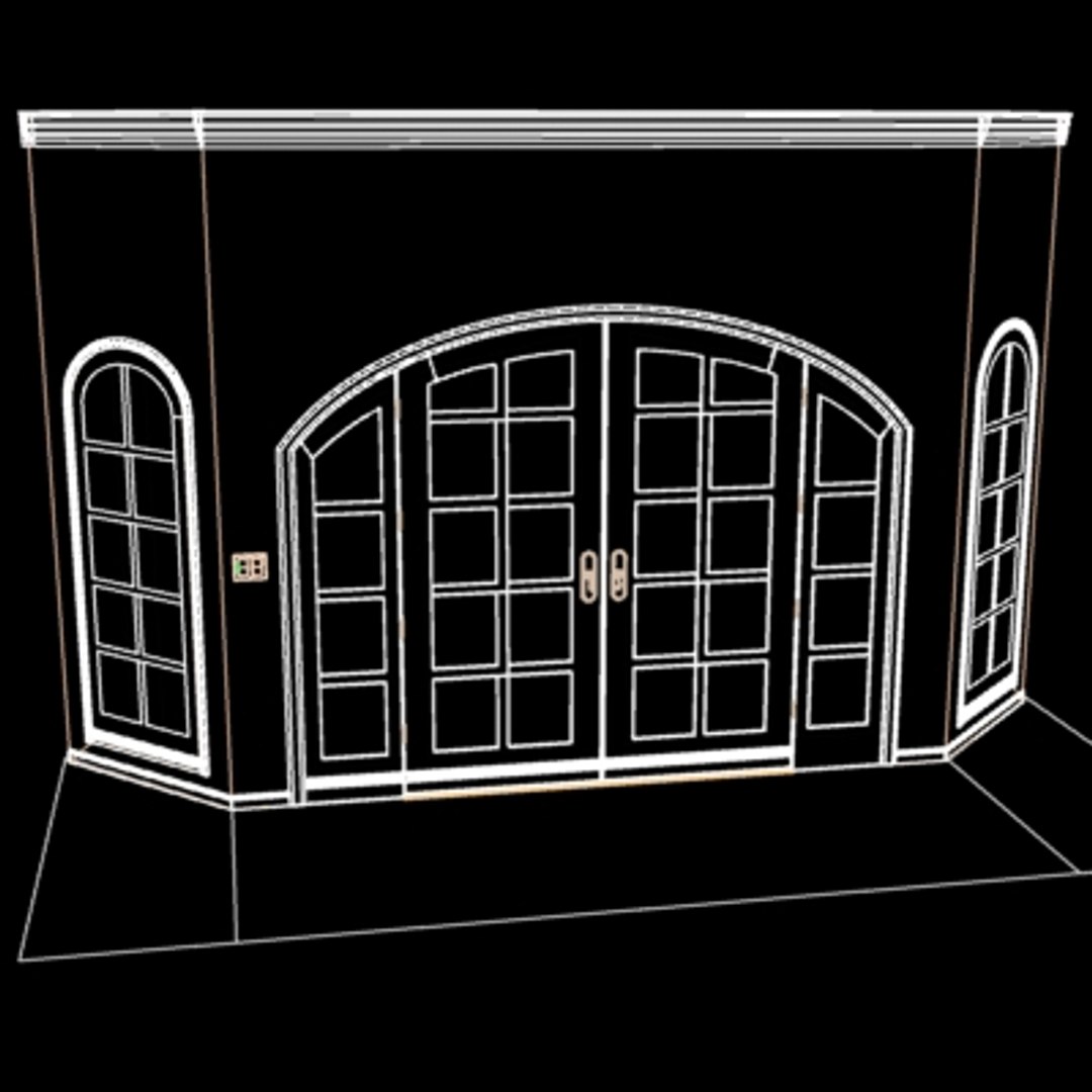 french door 3d model