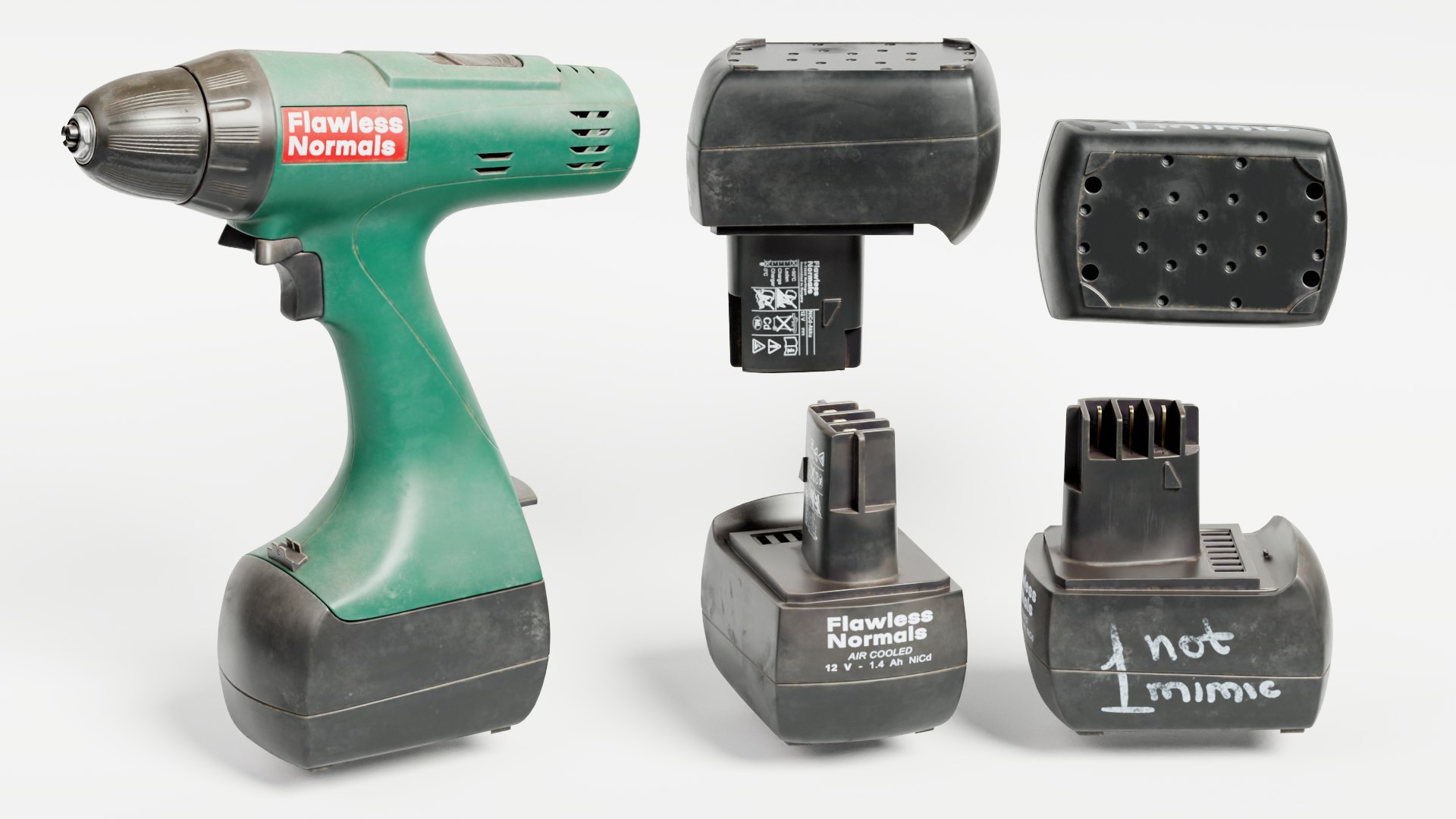 3D Cordless screwdriver industrial tool yk1 model - TurboSquid 1963168