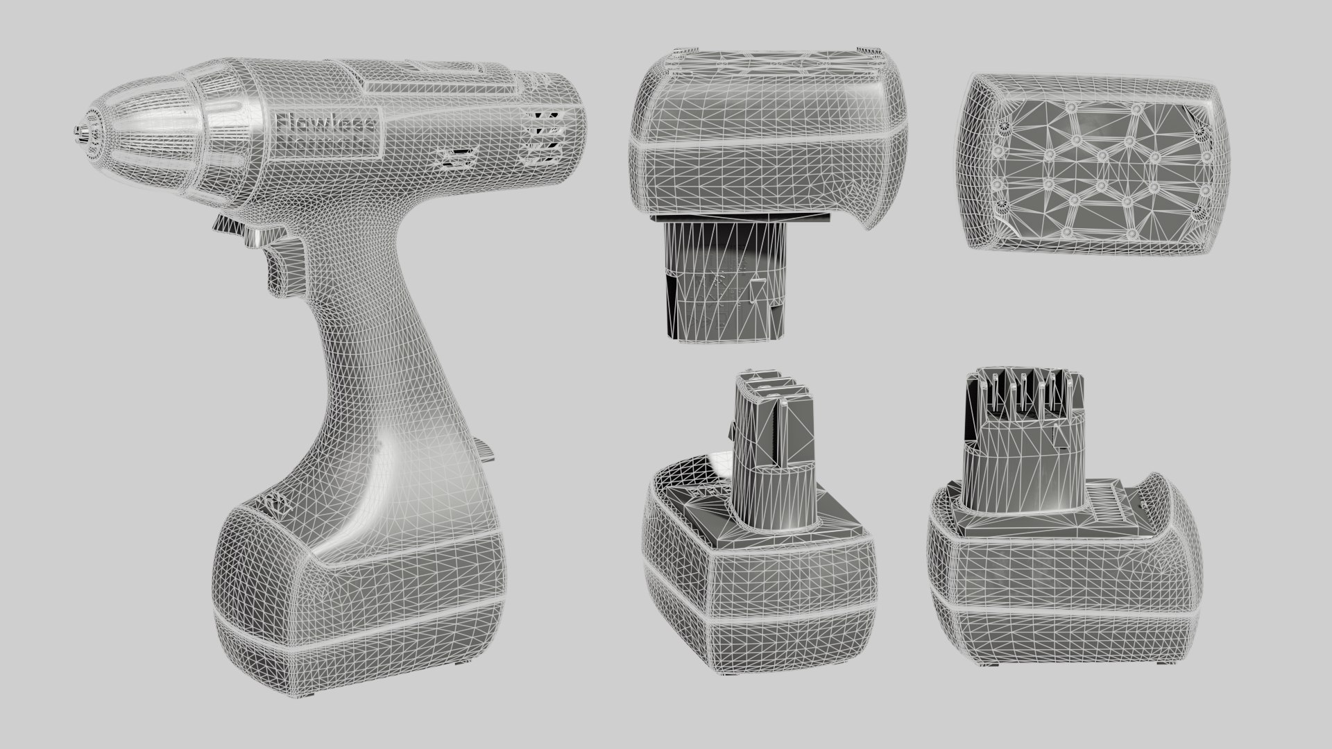3D Cordless screwdriver industrial tool yk1 model - TurboSquid 1963168